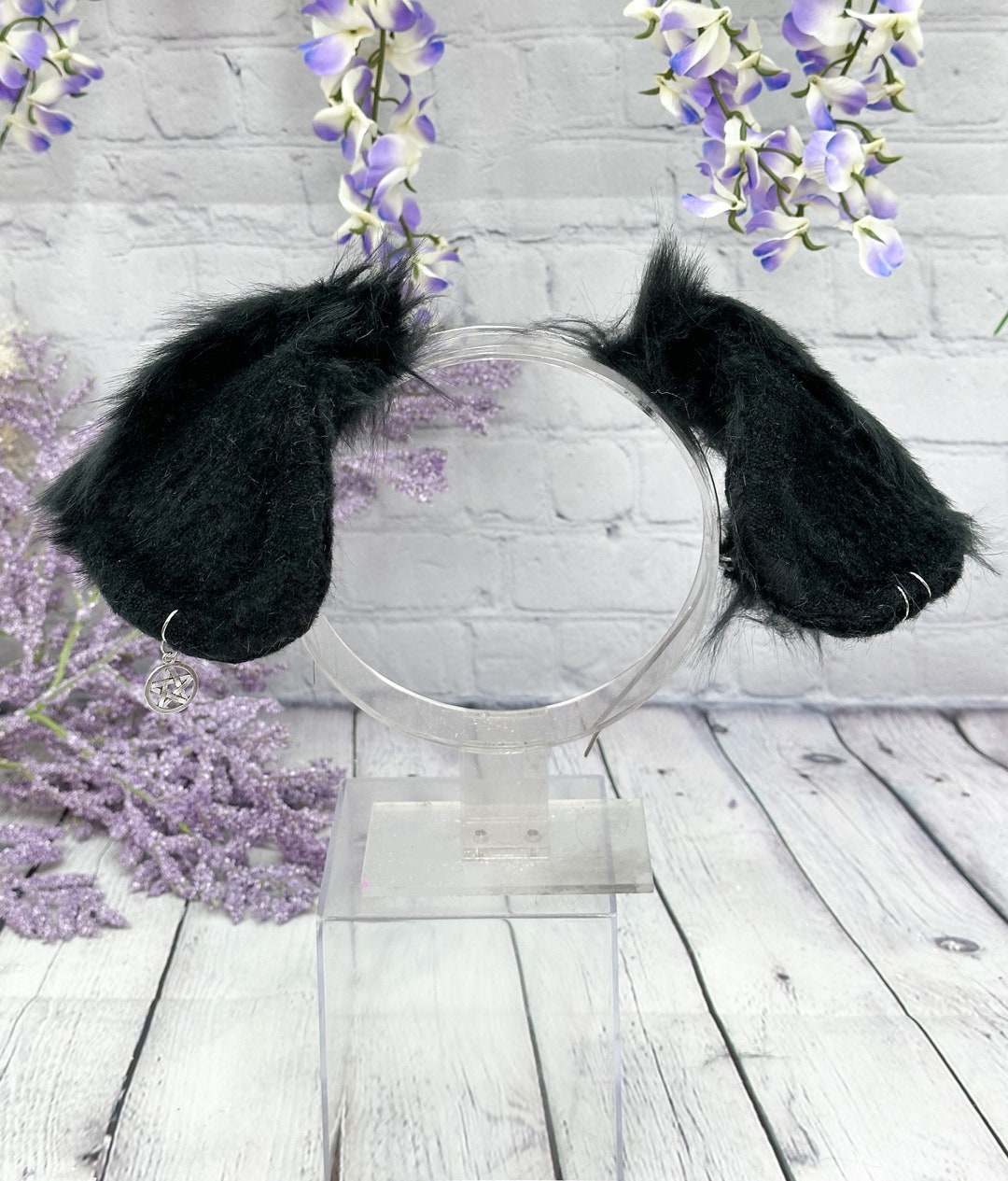 Floppy Goth Puppy Ears and Tail Bendable Realistic Dog Ears Headband ...
