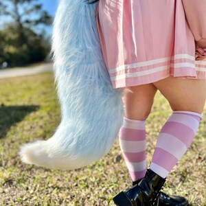 Blue and Black Fox Ears Faux Fur Cosplay Faux Fur Animal Ears Wolf ...