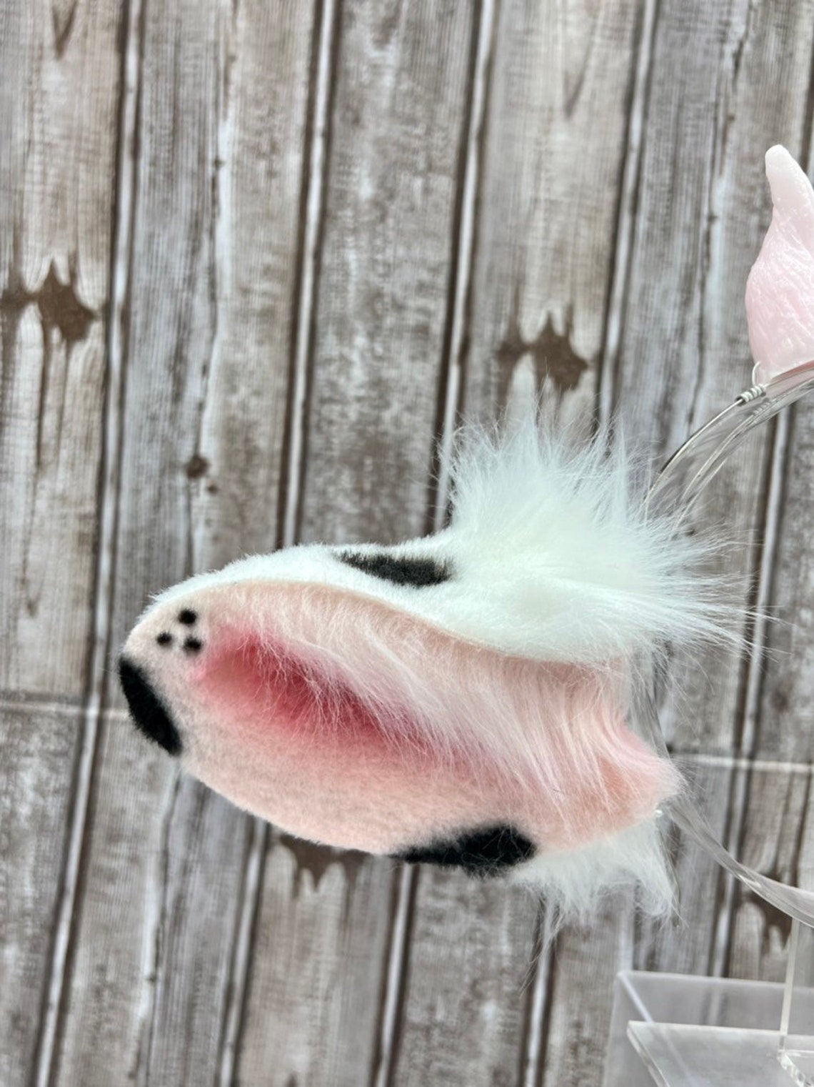 Fluffy Cow Ears With Horns Faux Fur Cow Cosplay Costume Ears - Etsy