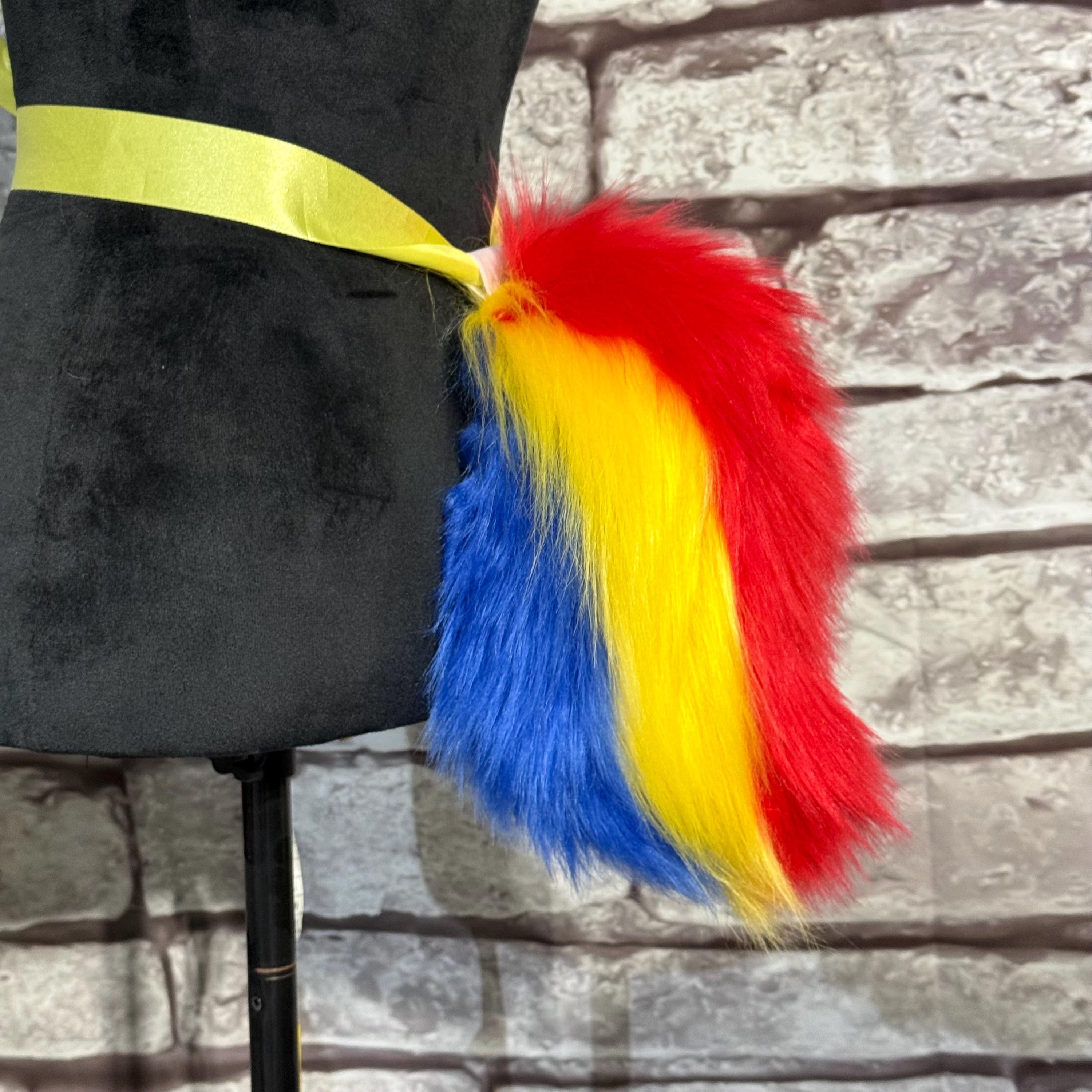 Rainbow Kidcore Puppy Ears: Floppy Faux Fur Dog Cosplay - Etsy