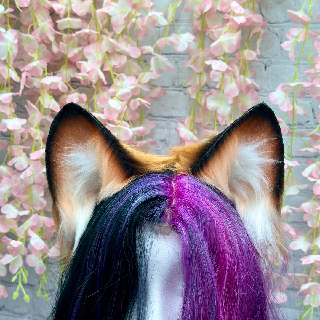 Realistic Ginger Fox Ears and Tail Set: Handmade Faux Fur Cosplay ...