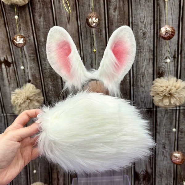 White Bunny Ears - Etsy