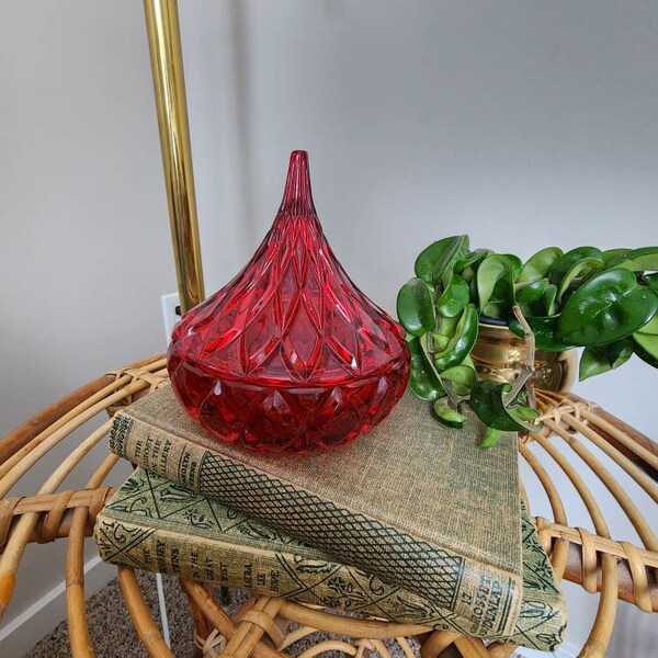 Ruby Red Candy Dish - Etsy