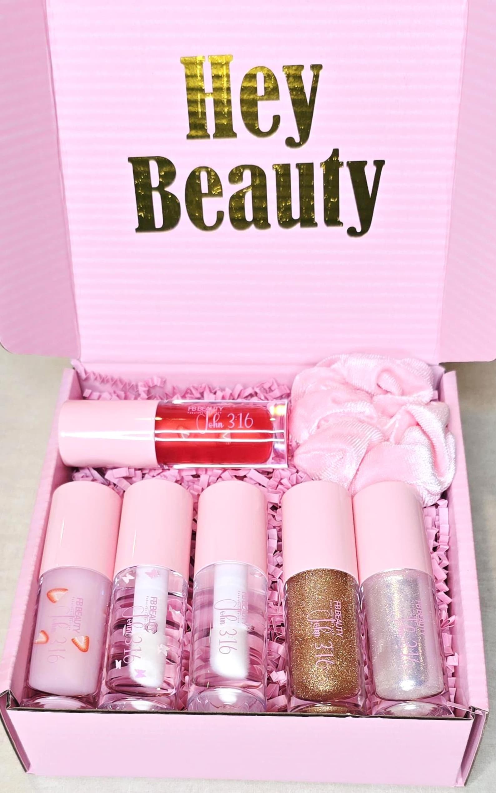 6 Lip Gloss Bundle Box: Clear and Shimmer Glosses - Etsy