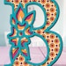 Layered Letter B SVG, Floral Alphabet DXF, Letters 3D, Paper/laser Cut ...