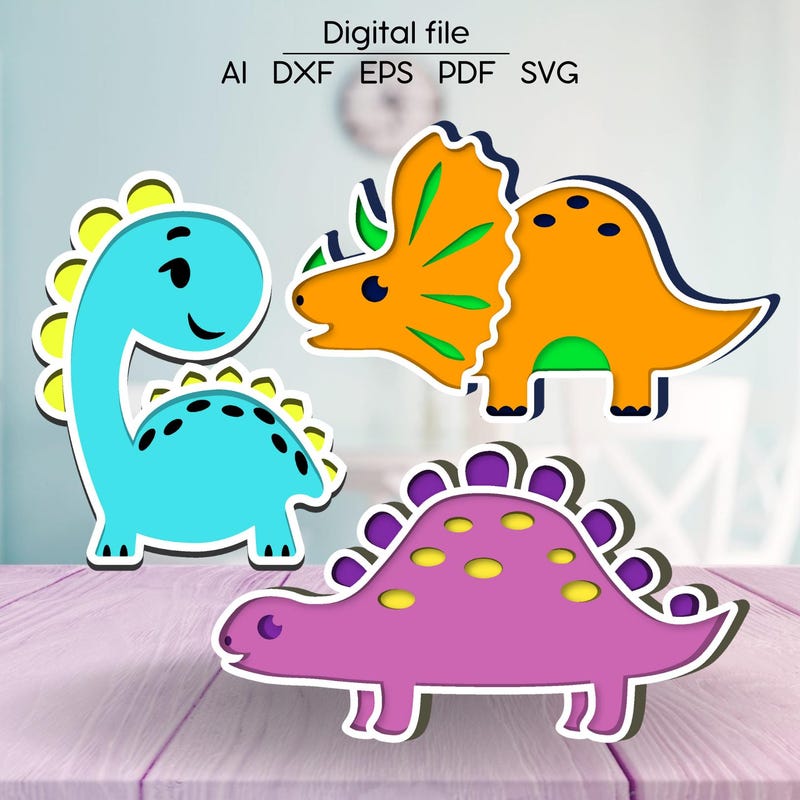 Dinosaur Dxf - Etsy