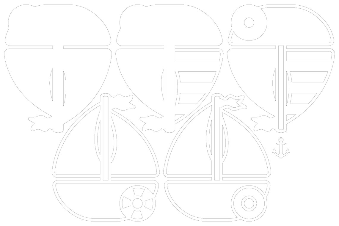 Multilayered Boat SVG, DXF, AI, Digital Download, 3D Kids Room ...