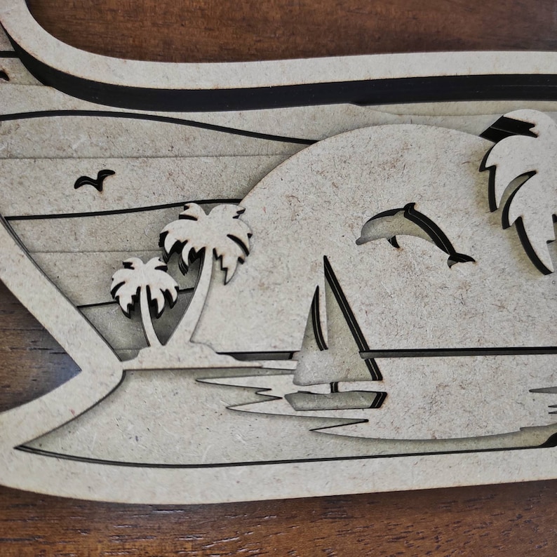 Layered Whale SVG 3D Whale DXF Cut File for Glowforge - Etsy