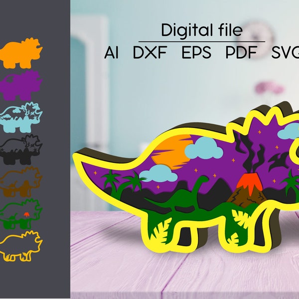 Dinosaur Dxf - Etsy