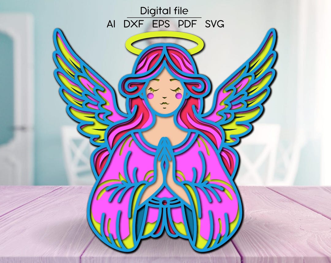 Angel Layered SVG, Laser Cut File, for Glowforge, Cricut, Xtool, Cnc ...