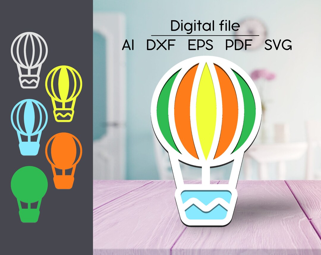 Multilayered Balloon Digital Download, SVG, DXF, AI, 3D Kids Room Decor ...