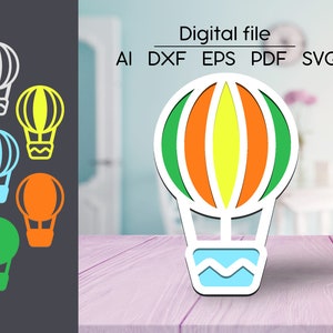 Multilayered Balloon Digital Download, SVG, DXF, AI, 3D Kids Room Decor ...