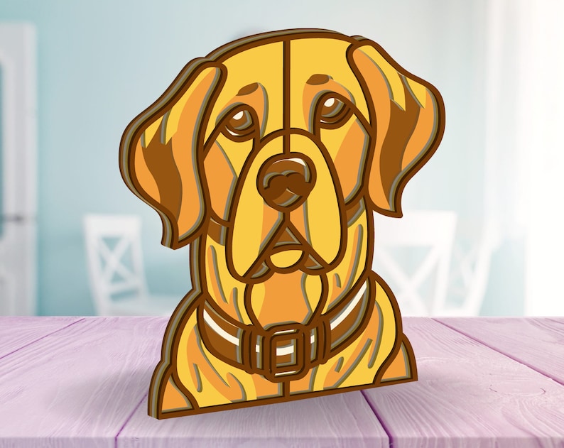 Layered Labrador SVG, Dog Laser Cut File, for Glowforge, Cricut, Xtool ...