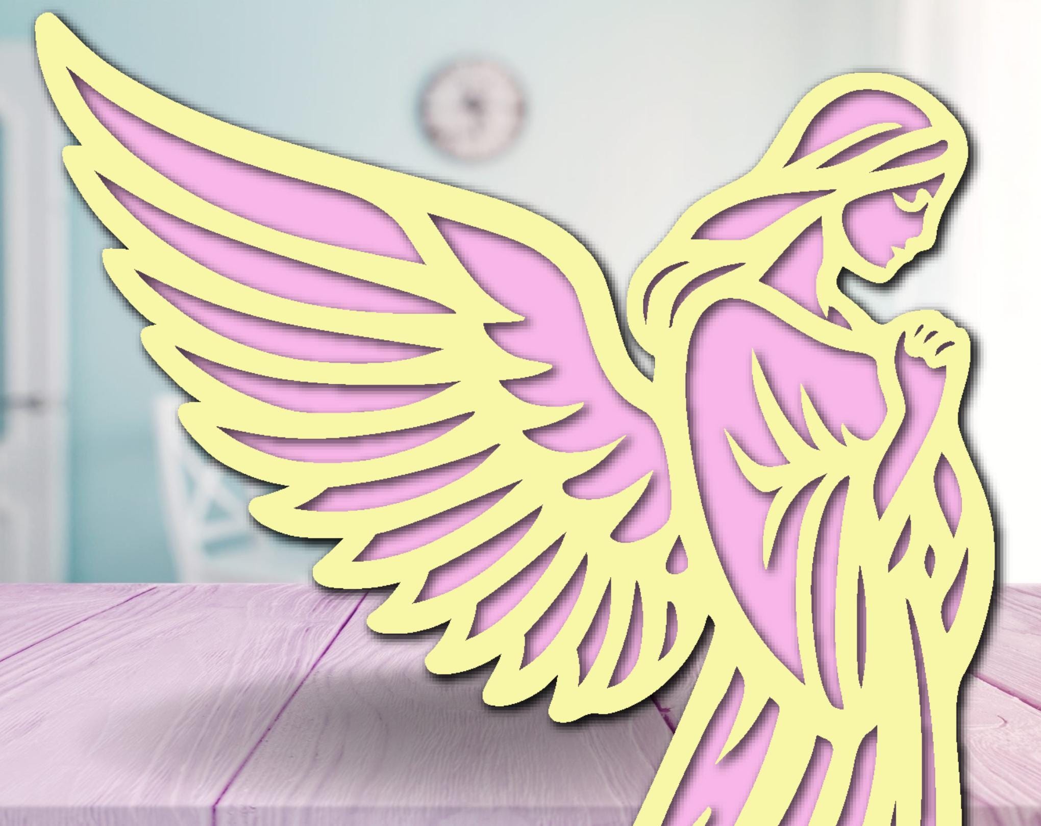 Angel SVG, Laser Cut File, for Glowforge, Cricut, Xtool, Cnc, Digital ...