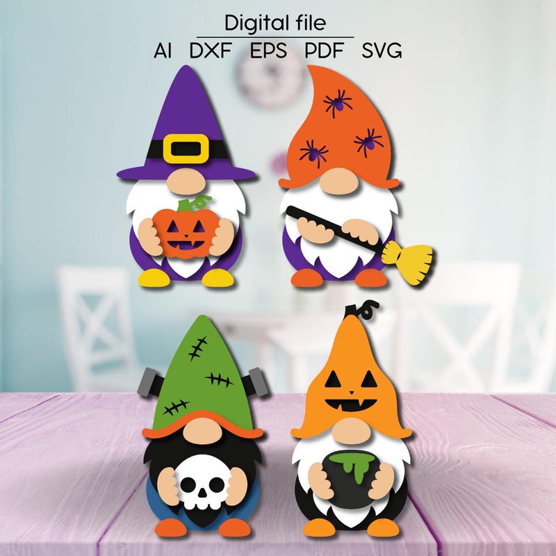 Halloween Gnome Svg - Etsy