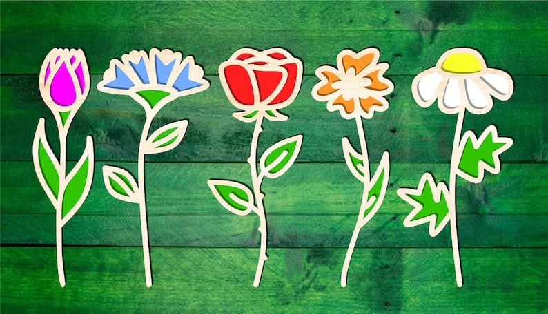 Layered Flowers SVG, DXF, AI, Digital Download, Mother's Day Gift ...