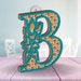 Layered Letter B SVG, Floral Alphabet DXF, Letters 3D, Paper/laser Cut ...