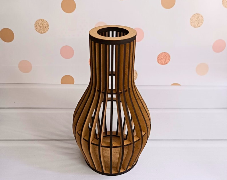 Vase Laser Cutting File, Digital Download, SVG, DXF, AI, 3D Room Decor ...