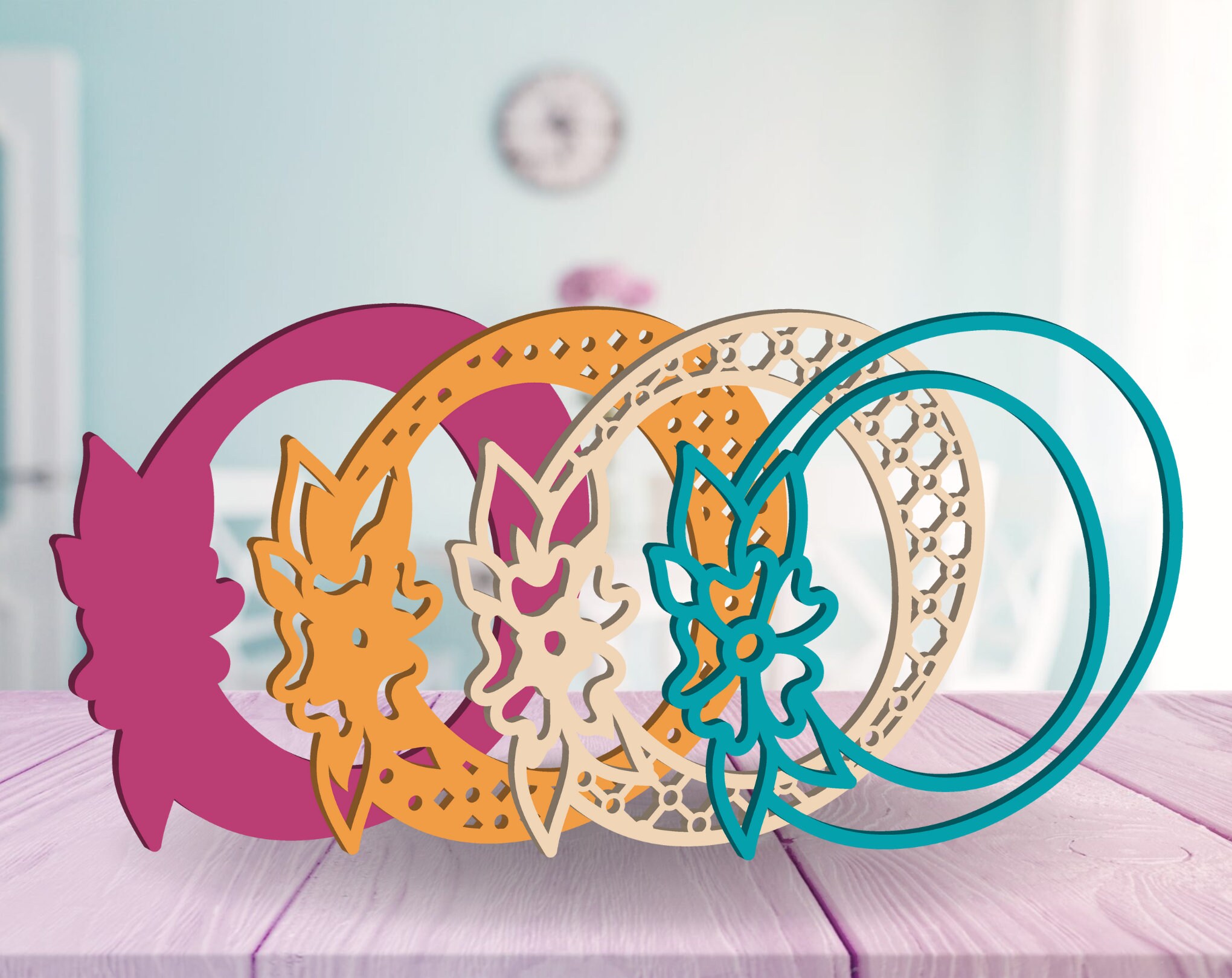 Letra en capas O SVG Alfabeto floral DXF Letras 3D - Etsy México