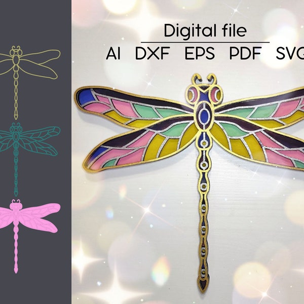 3d libélula corte svg - Etsy México