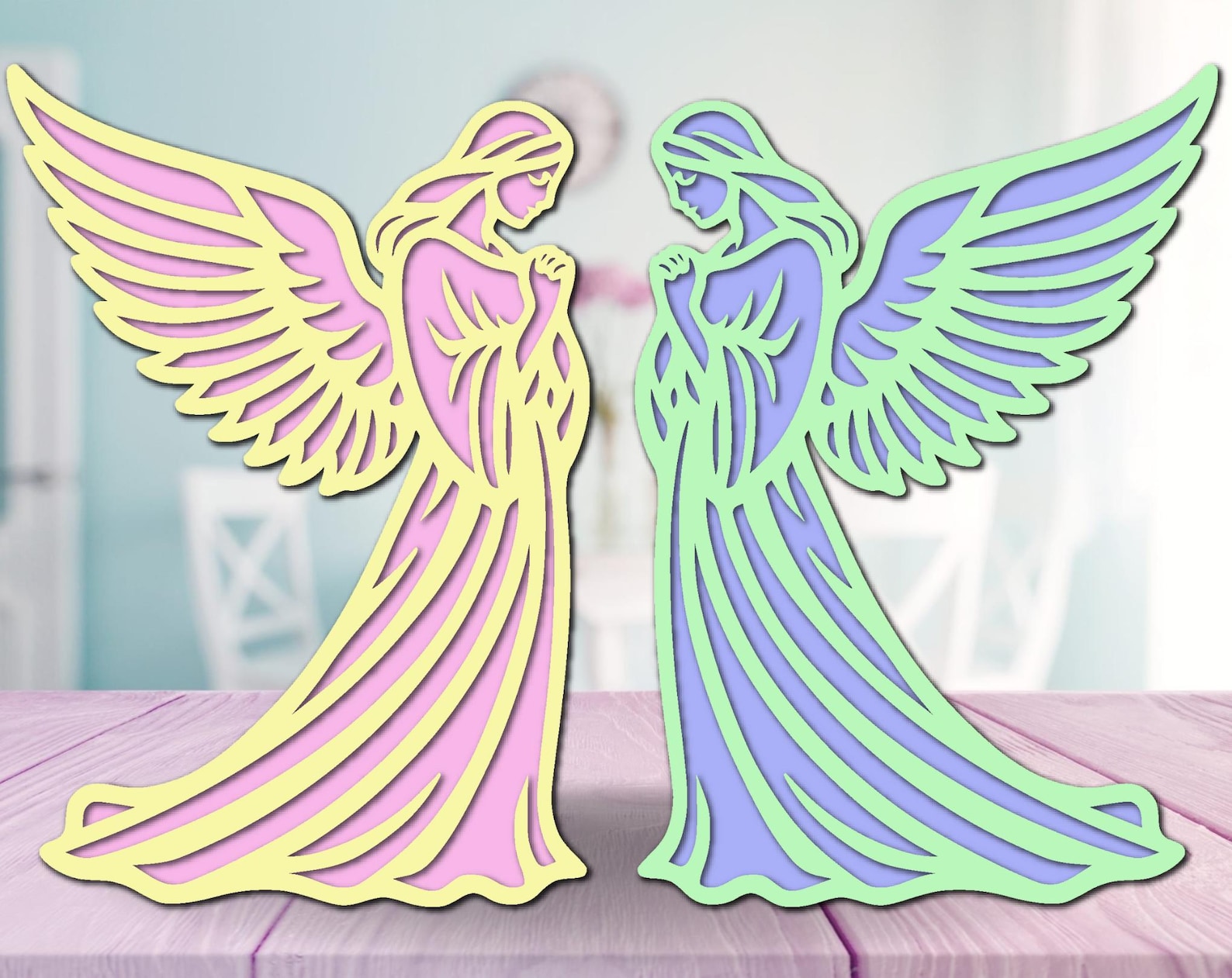 Angel SVG, Laser Cut File, for Glowforge, Cricut, Xtool, Cnc, Digital ...