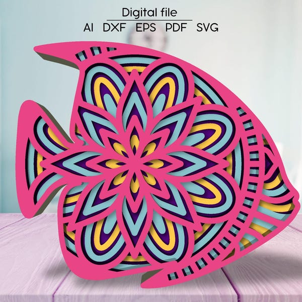 Laser Cut 3d Fish - Etsy