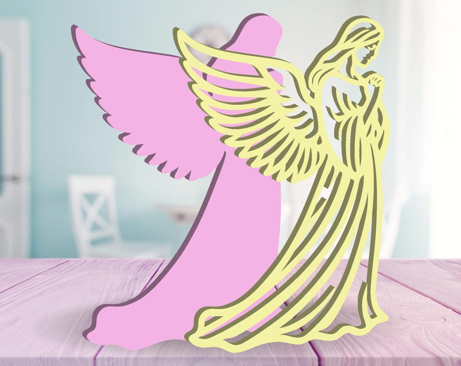 Angel SVG, Laser Cut File, for Glowforge, Cricut, Xtool, Cnc, Digital ...