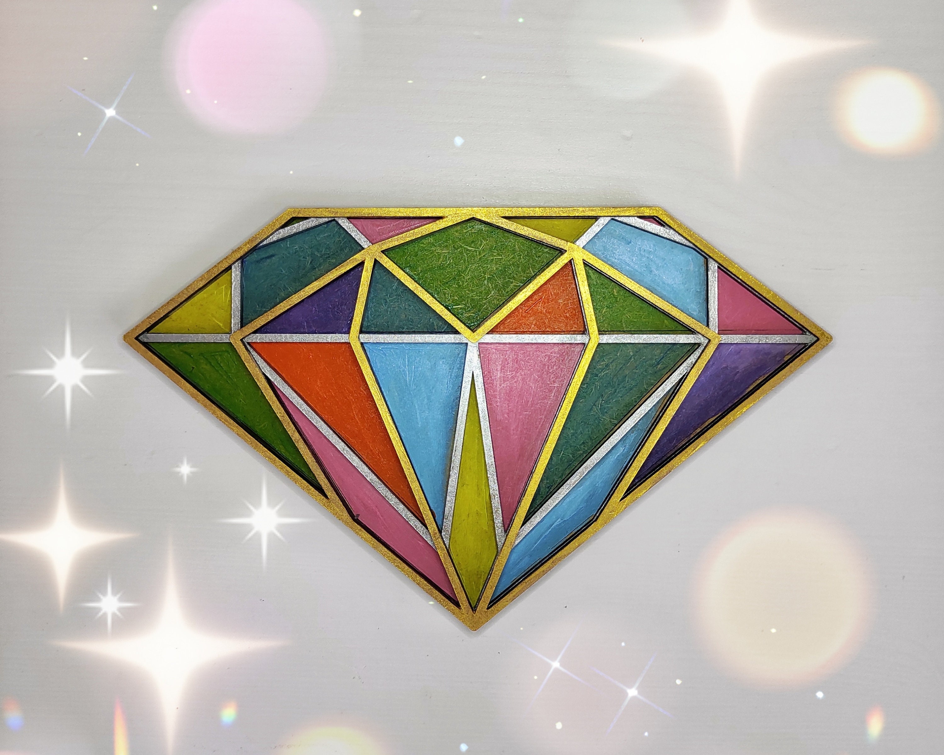 Layered Diamond SVG, AI, DXF, Digital Download, 3D Room Decoration ...