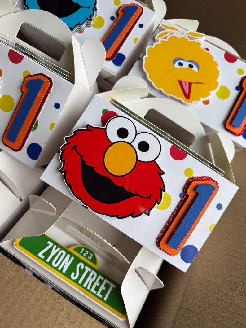 Sesame Street - Inspired Gable Boxes - Goodie Boxes - Etsy