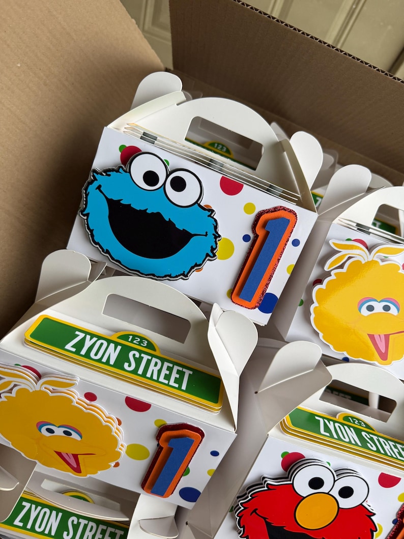 Sesame Street - Inspired Gable Boxes - Goodie Boxes - Etsy
