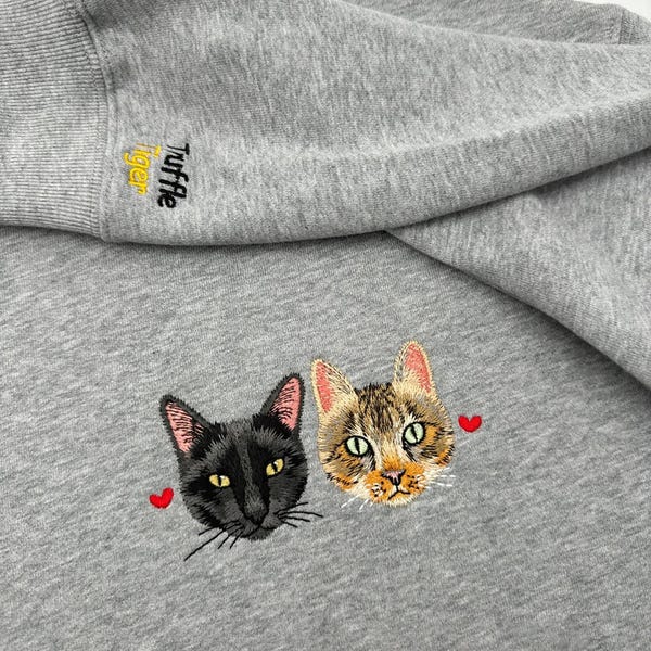 Embroidered Cats - Etsy