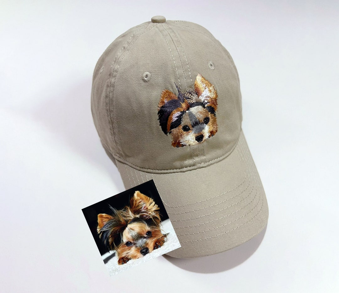 Custom EMBROIDERED Pet Hat Using Pet Photo Personalized Dog Hat Custom ...