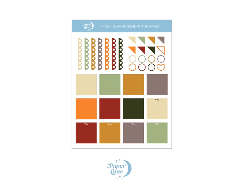155 Fall Season Vintage Digital Planner Stickers for Print and Digital ...