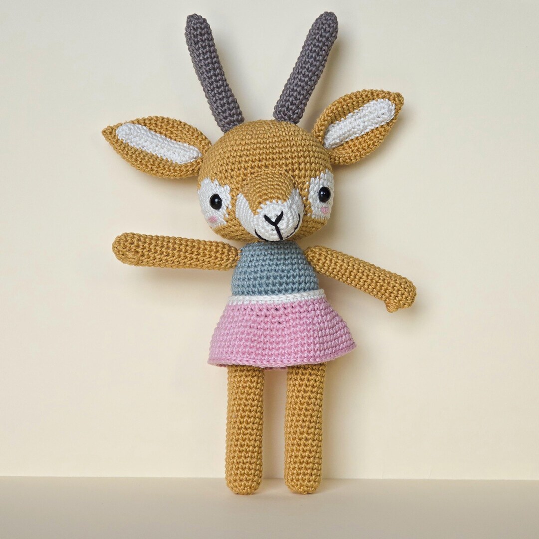 Handmade Crochet Gazelle, Rustic Decor Plush, Cute Gazelle Gift, Soft ...