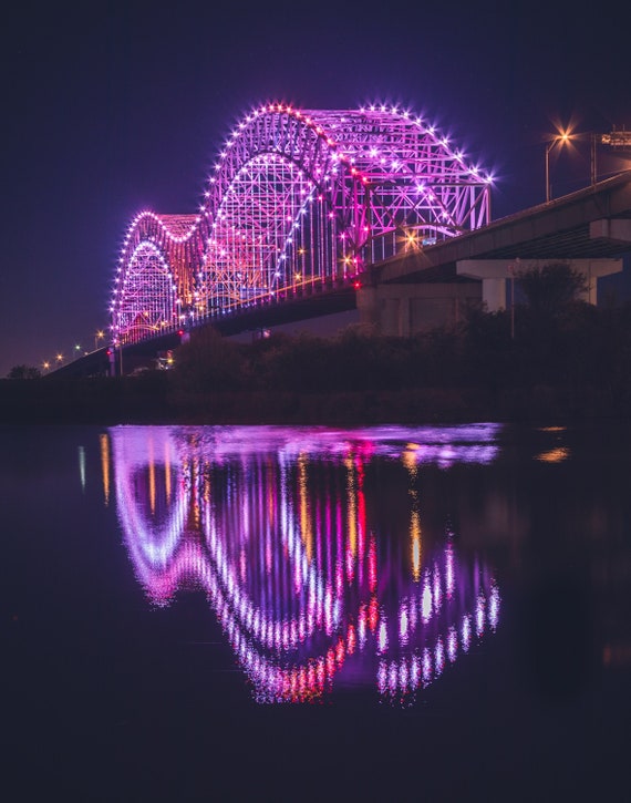 Mighty Lights Reflection Memphis Tennessee Photo Print - Etsy