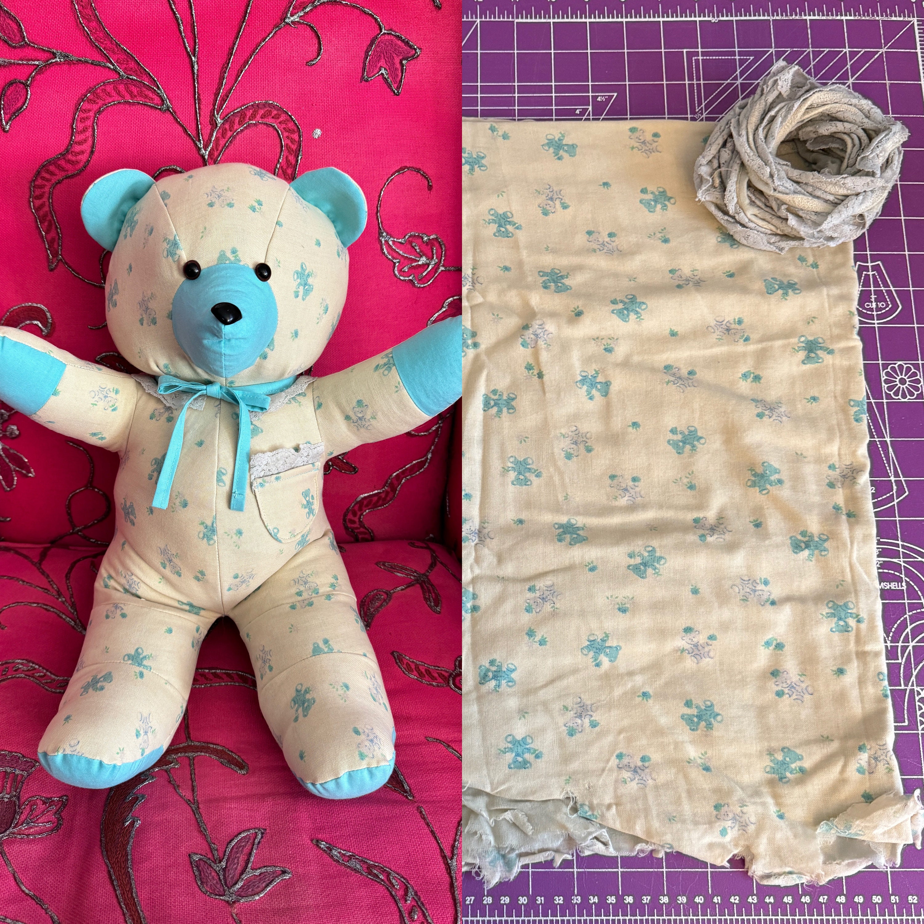 Custom Memory Bear, Connection Bear - Handmade Keepsake From Loved Ones ...