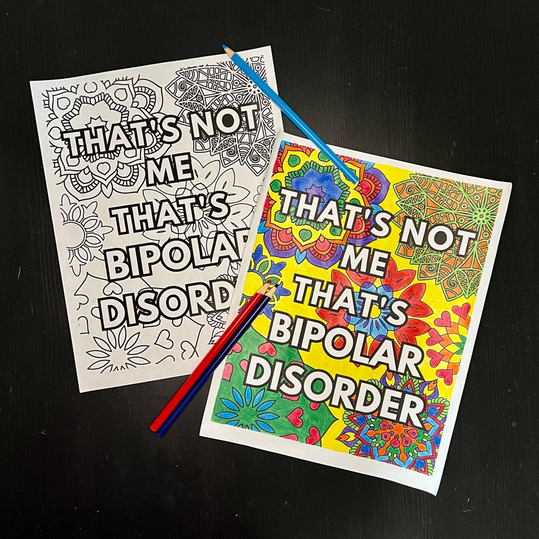 Bipolar Disorder Awareness Coloring Page: Mental Health (instant ...
