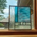 Turquoise Abstract Stained Glass Panel With Bevels - Etsy