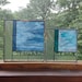 Turquoise Abstract Stained Glass Panel With Bevels - Etsy