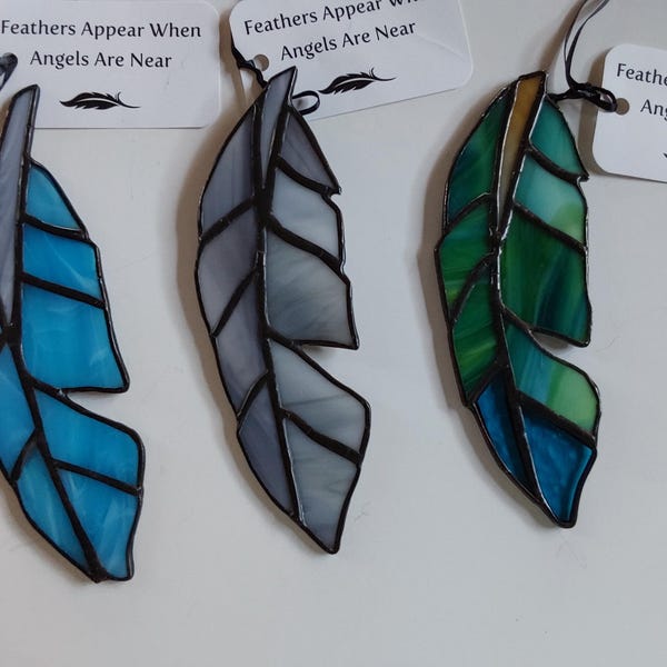 Glass Angel Feather - Etsy