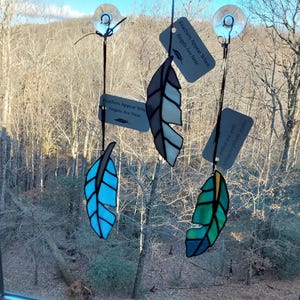 Stained Glass Feather Suncatcher: Angel Remembrance Tag - Etsy