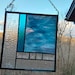 Turquoise Abstract Stained Glass Panel With Bevels - Etsy