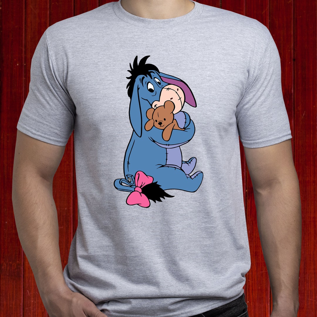 Cute Eeyore T-shirt; Eeyore Playing T Shirt; Eeyore Tshirt; Teddy Bear ...