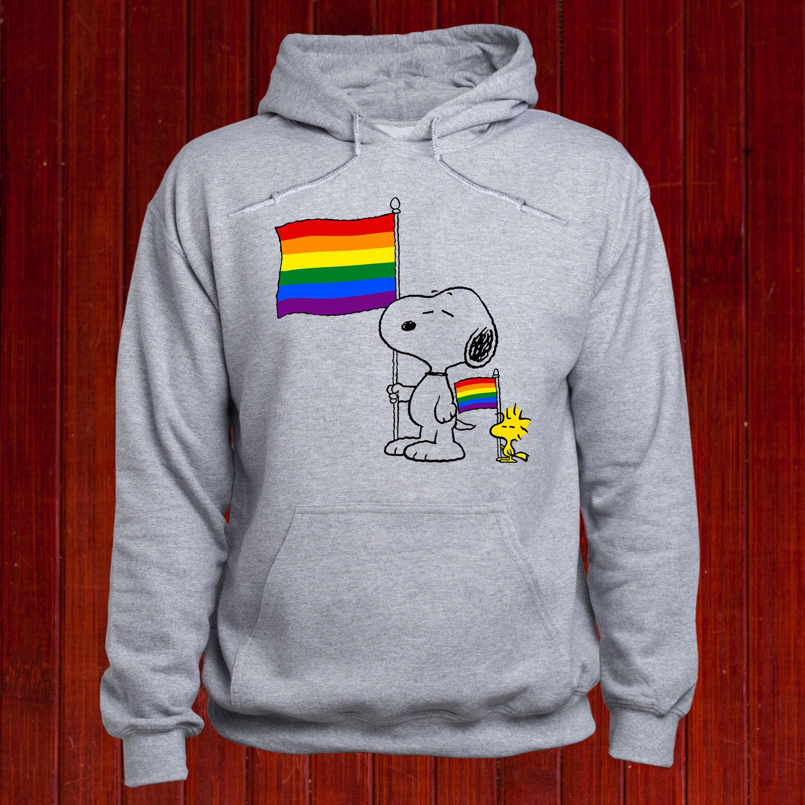 LGBT Snoopy Sweatshirt/ LGBTQ Woodstock Hoodie/ Gay Pride Jumper/ Pride ...