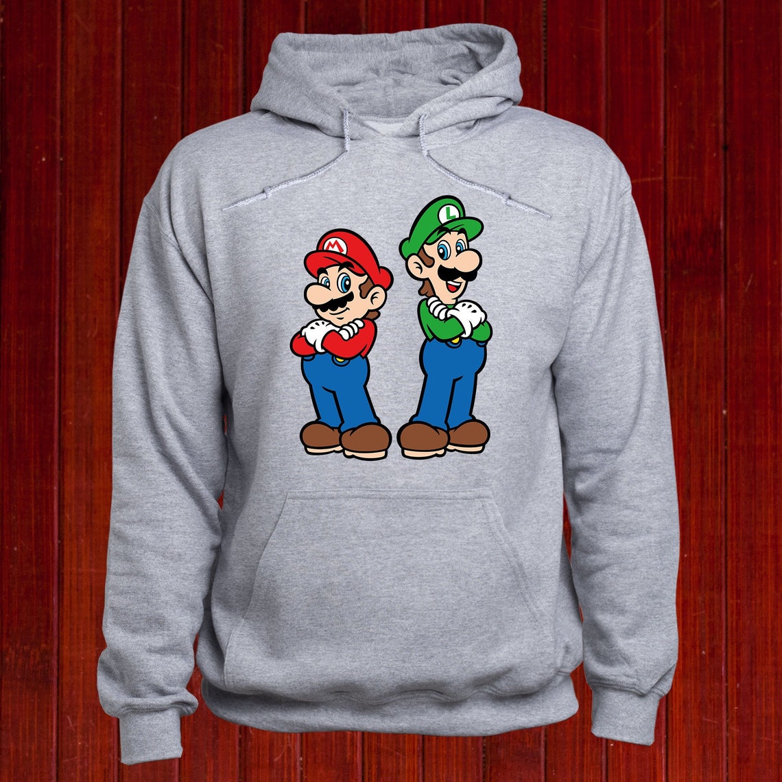 Mario and Luigi hoodie/ Super Mario jumper/ Mario pullover/ | Etsy