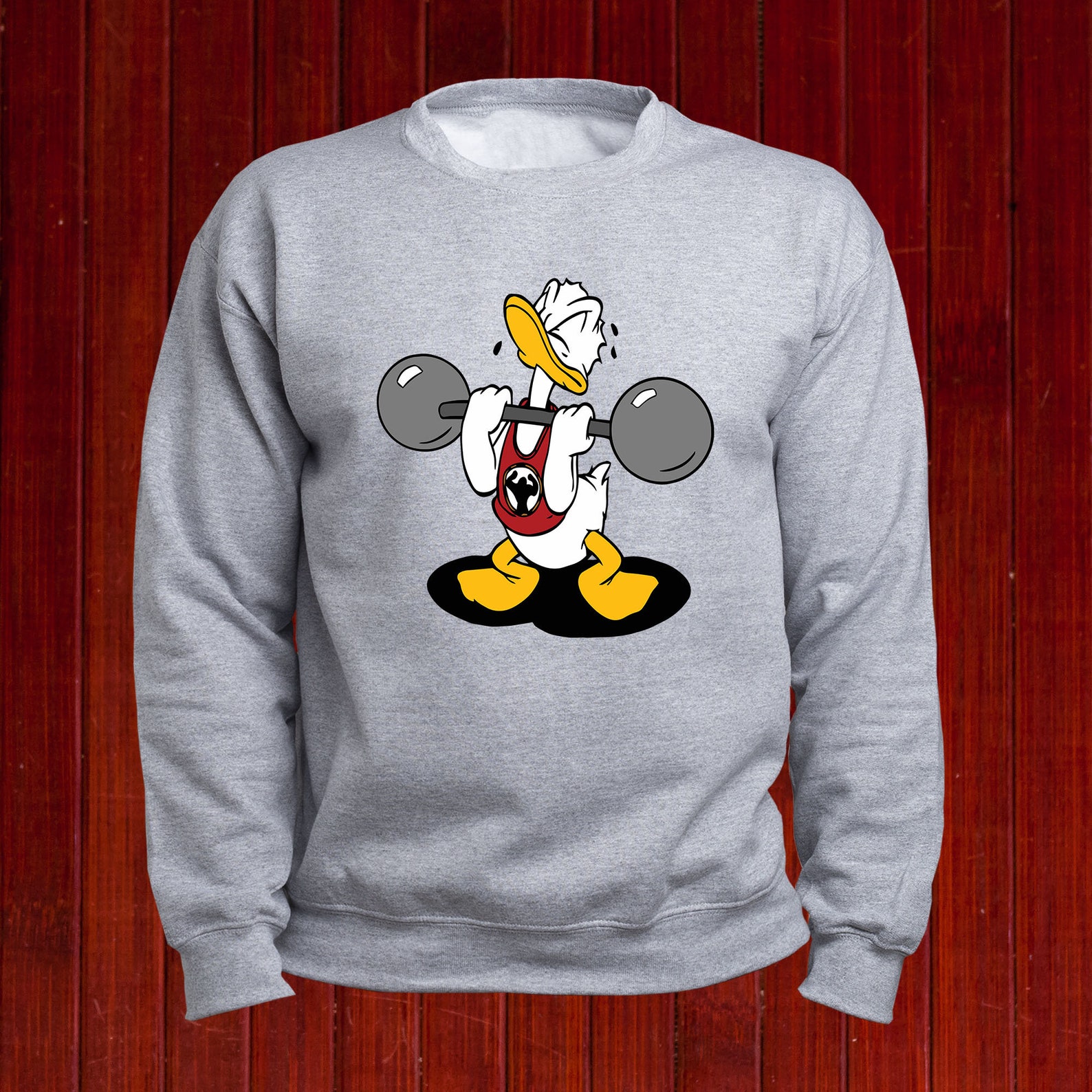 Donald Lifting Hoodie/ Donald Workout Jumper/ Donald Duck Gym Hoody ...