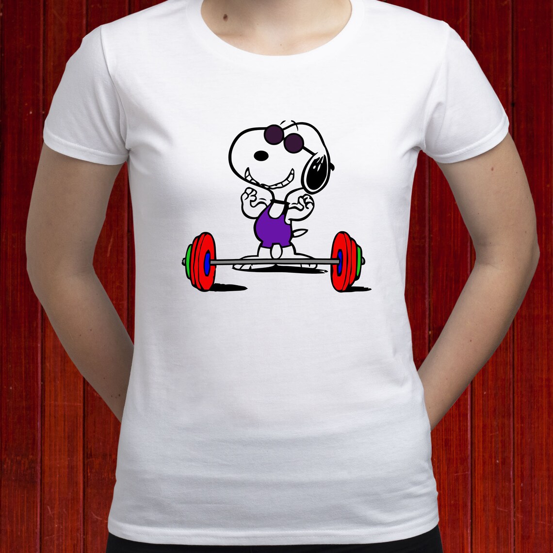 Snoopy Weightlifting T-shirt/ Snoopy Gym T Shirt/ Snoopy - Etsy