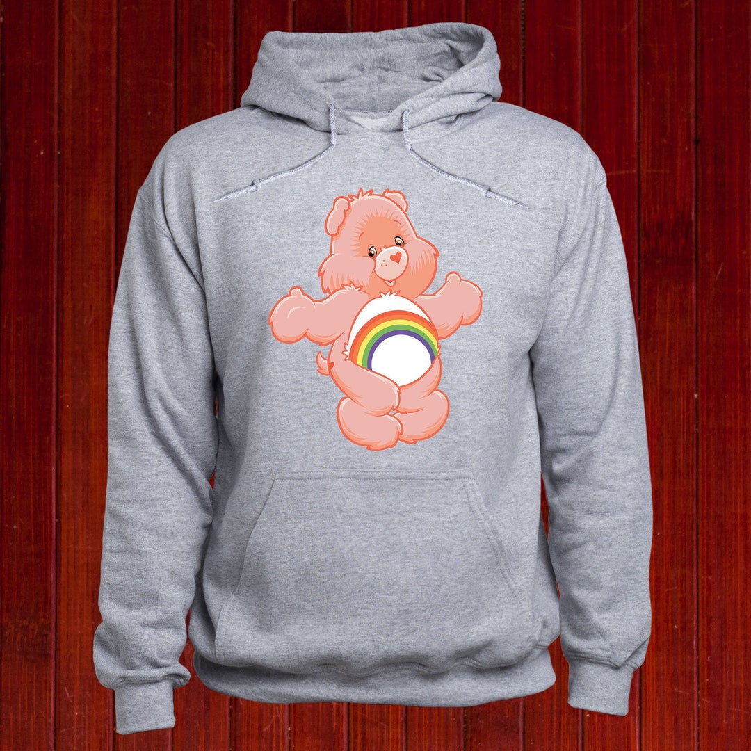 Cheer Bear Jumper, Care Bear Sweatshirt, Rainbow Care Bear Hoodie ...