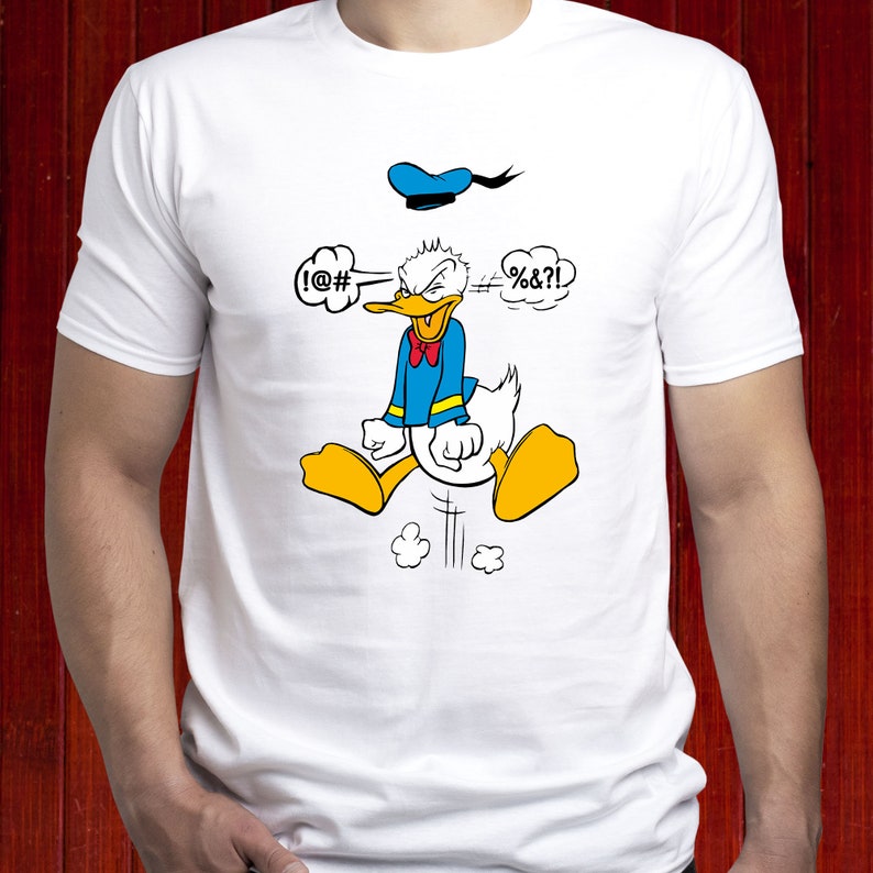 Angry Donald Duck Tee, Donald Duck Swearing Tshirt, Disney Dad Shirt ...