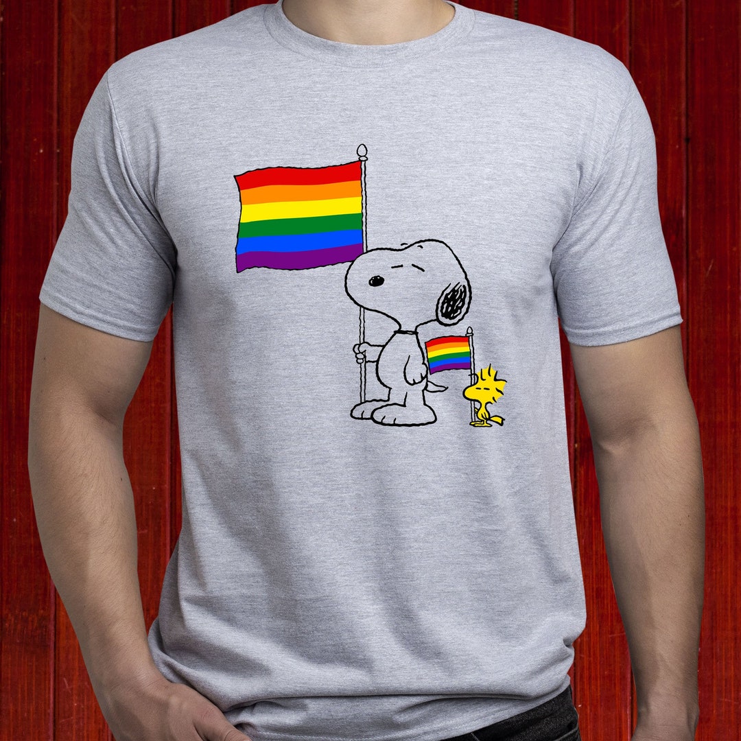 LGBT Snoopy T-shirt/ LGBTQ Woodstock T Shirt/ Gay Pride Tshirt/ Pride ...